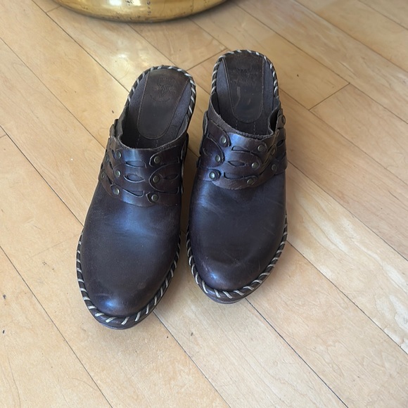 Frye | Shoes | Frye Brown Leather Clogs | Poshmark